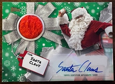 2019 topps holiday mega box Santa Claus auto relic 2/3 | eBay