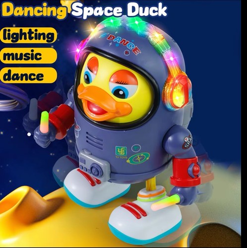 Dancing Space Duck / Waddling Duck Toy with Music & Lights Electric Fun ...
