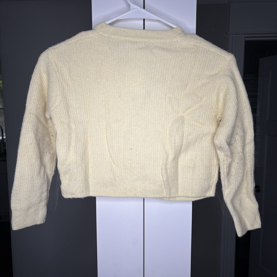 NWT J. Crew Small Girls' Cardigan Sweater Supersoft Yarn Pale Corn ...