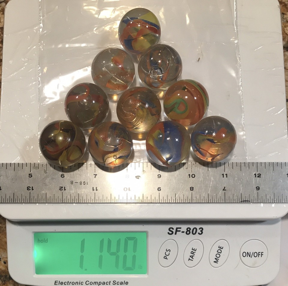 Over 3 Full Pounds Of Marbles! Appr 30 Individual Marbles Each 1.33 ...