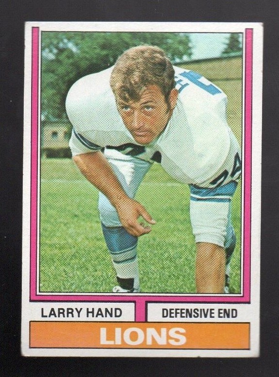 1974 TOPPS LARRY HAND #198 DETRIOT LIONS | eBay