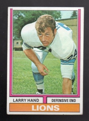 1974 TOPPS LARRY HAND #198 DETRIOT LIONS | eBay