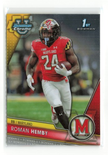 2023 Bowman Chrome University #32 Roman Hemby Rookie Maryland Terrapins ...
