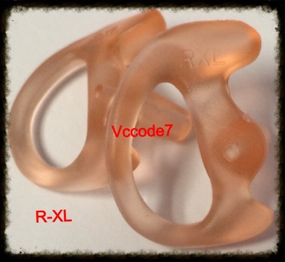 2 RIGHT X-LRG FLESH COLOR COVERT GEL EARMOLDS OPEN EAR INSERT EARPIECE ...