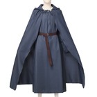 Medieval Men's Long Hooded Cloak Robe Halloween Wizard Sorcerer ...