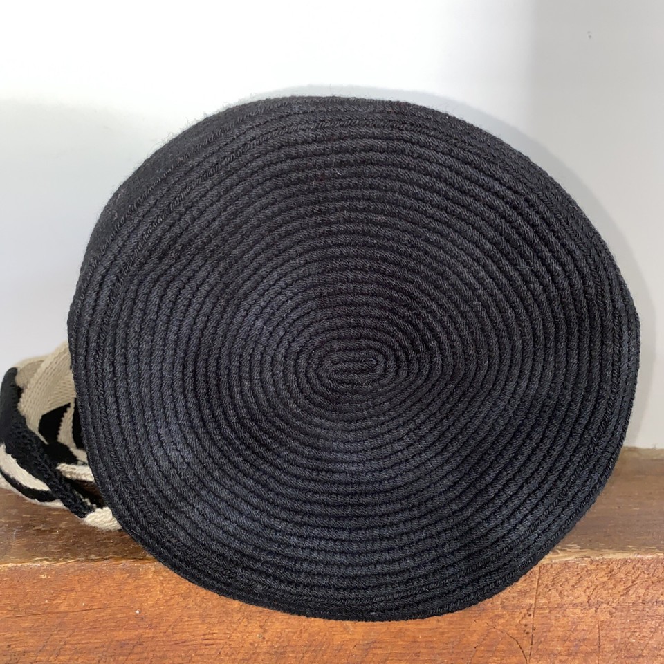 Authentic 100% Wayuu Mochila Colombian Bag Large Size Black Butterflies ...