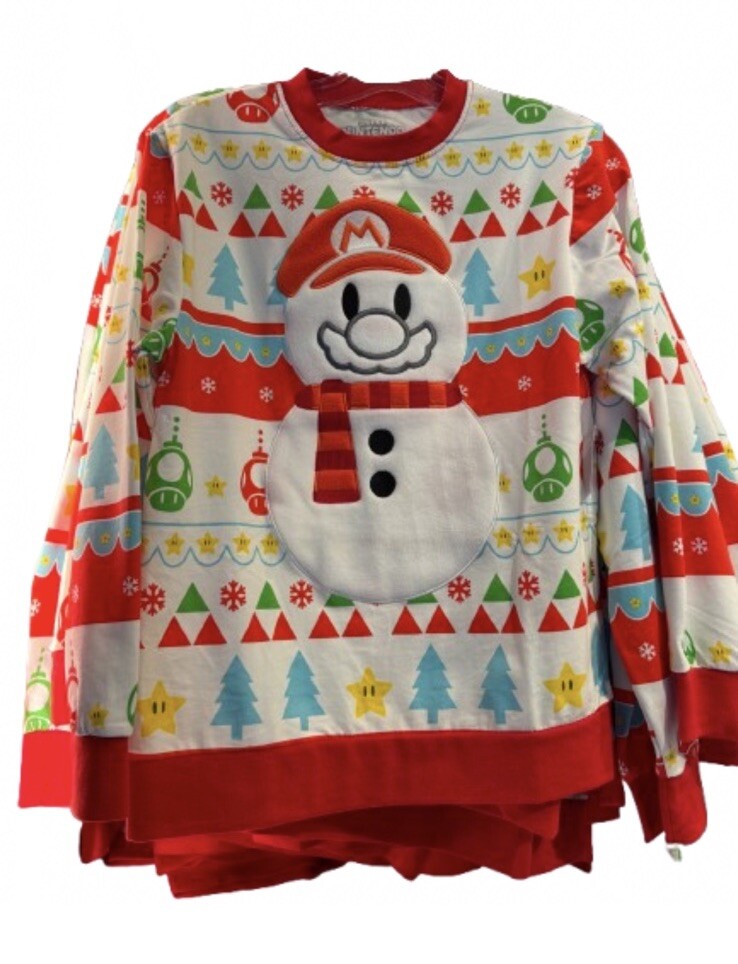Universal Studios Hollywood Super Nintendo World Snowman Mario Sweater ...