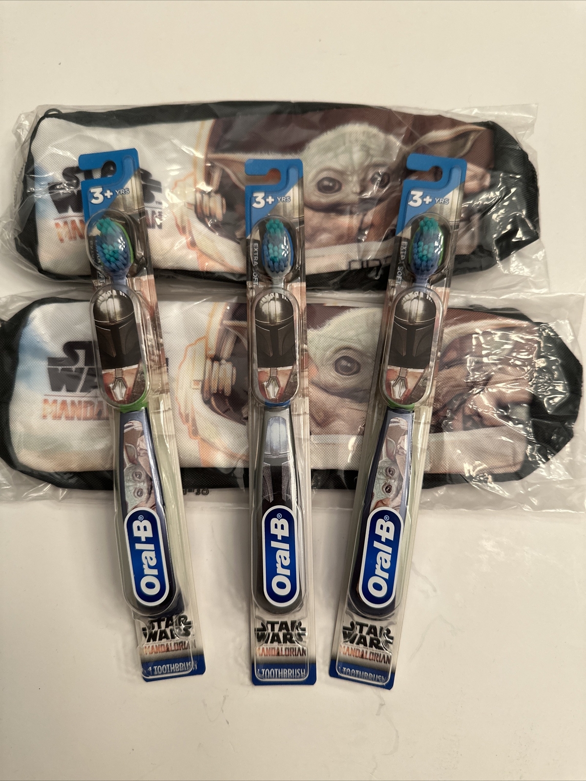 Star Wars The Mandalorian 3 Toothbrushes and 2 Travel Pouch/Case New | eBay