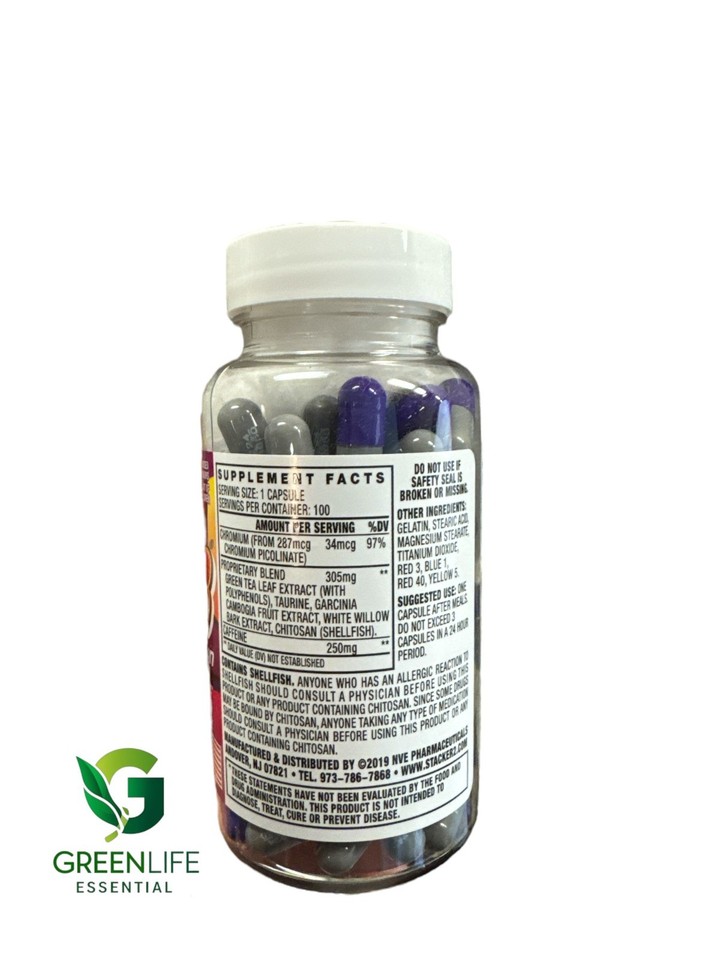 Stacker two Dietary Supplement "Fat Burner Weight Loss & Energy Boost ...