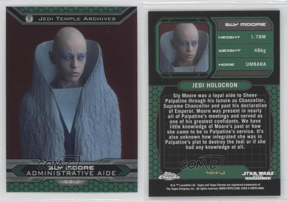 2015 Topps Star Wars Chrome Perspectives: Jedi vs Sith Refractor Sly ...