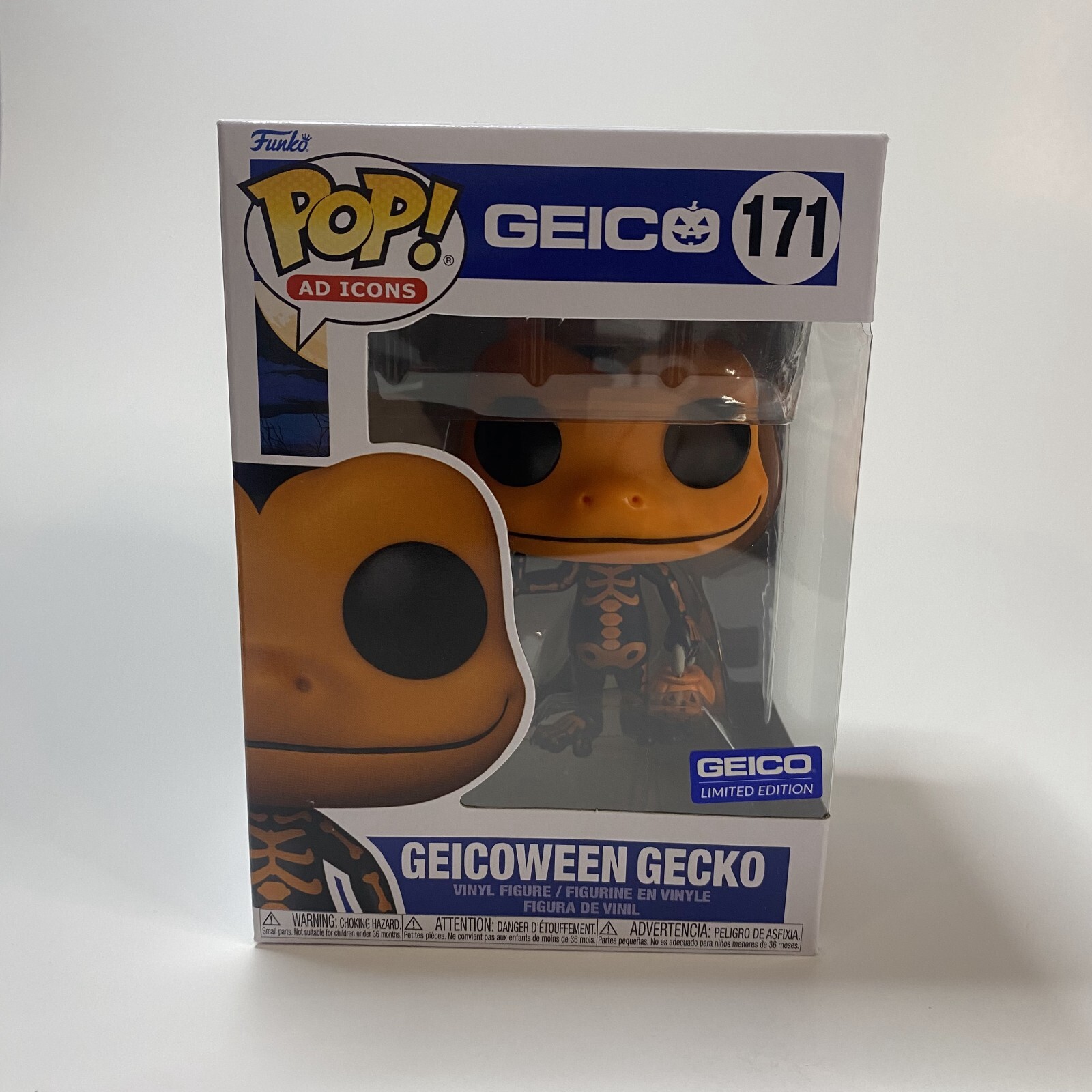 Funko Pop! Ad Icons GEICOWEEN GECKO Orange Geico Limited Ed #171 w ...