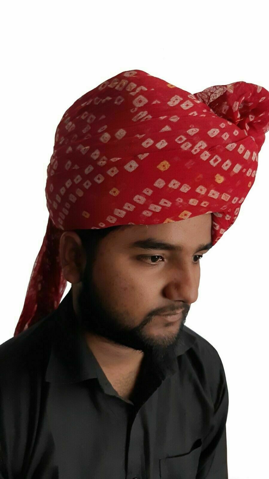 Men Hat Top Safa Indian Party Wear Traditional Pagri Cotton Red ...