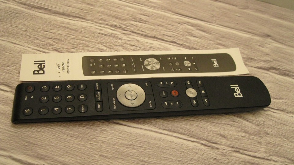 BELL FIBE TV Bluetooth Slim Replacement Remote Control New Condition w ...