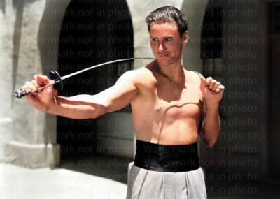 Errol Flynn RARE COLOR Photo 357 | eBay