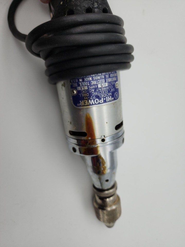 VINTAGE HI-POWER 1/4" ELECTRIC DRILL MODEL 77-H MADE IN USA | eBay