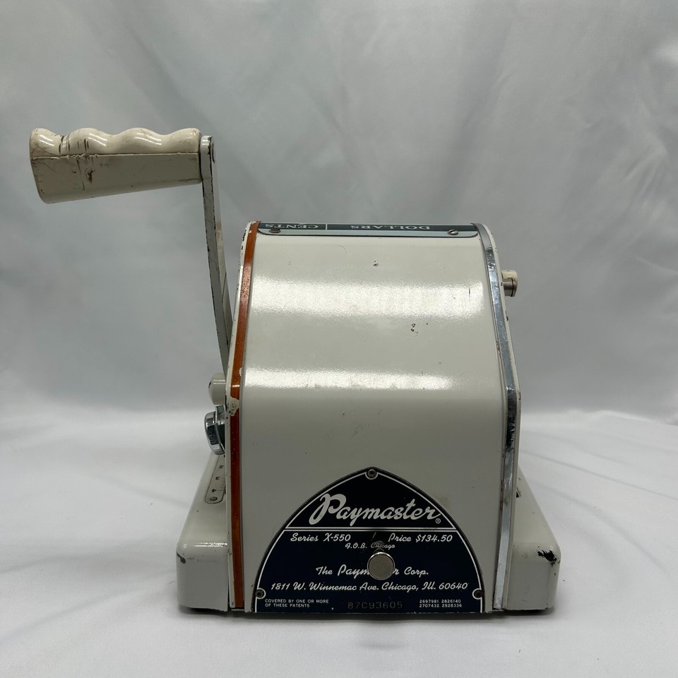 VINTAGE Paymaster Series X-550 Check Writer 7 Column - No Key | eBay