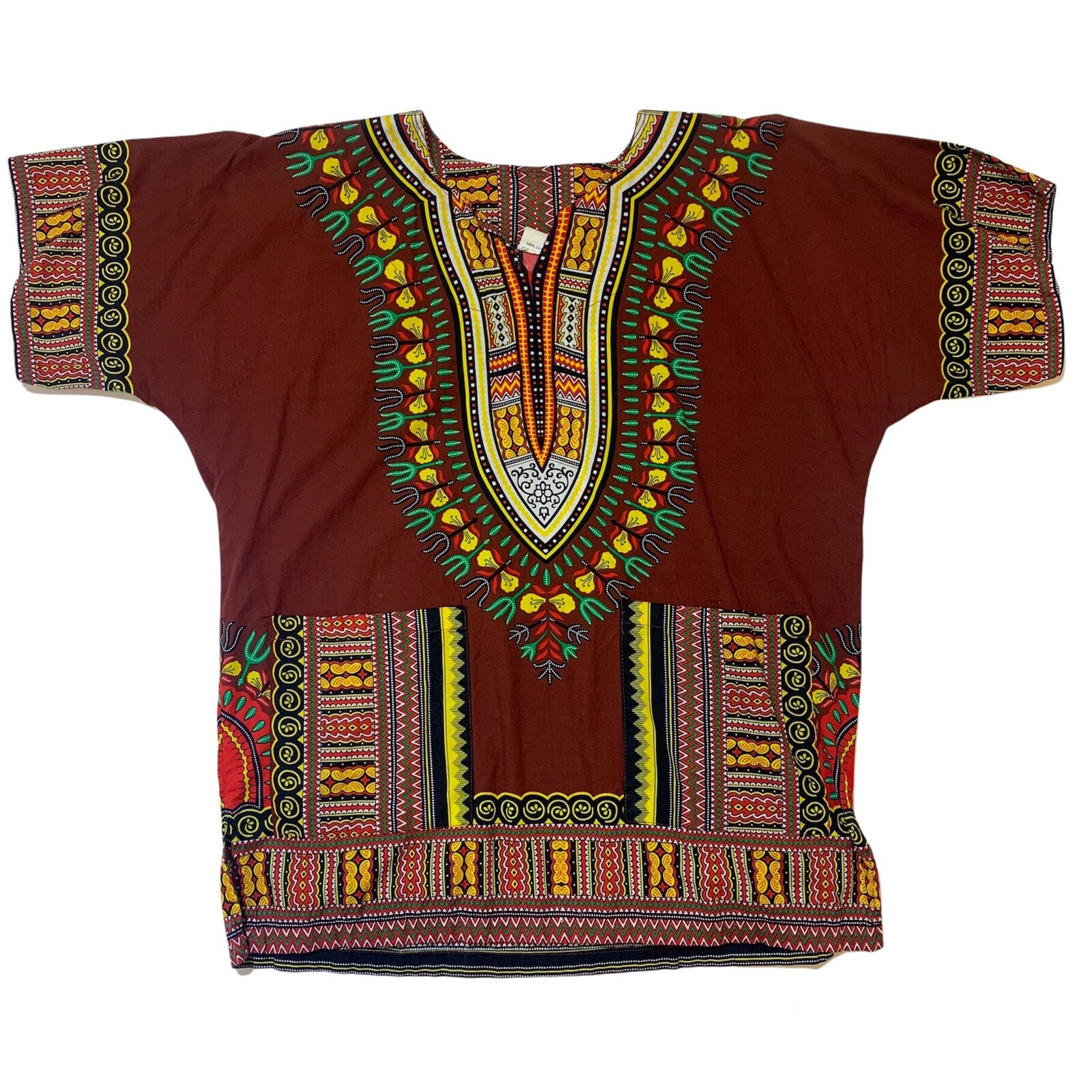 Big Mama Dashiki Hippie Maroon Color Traditional Afri… - Gem