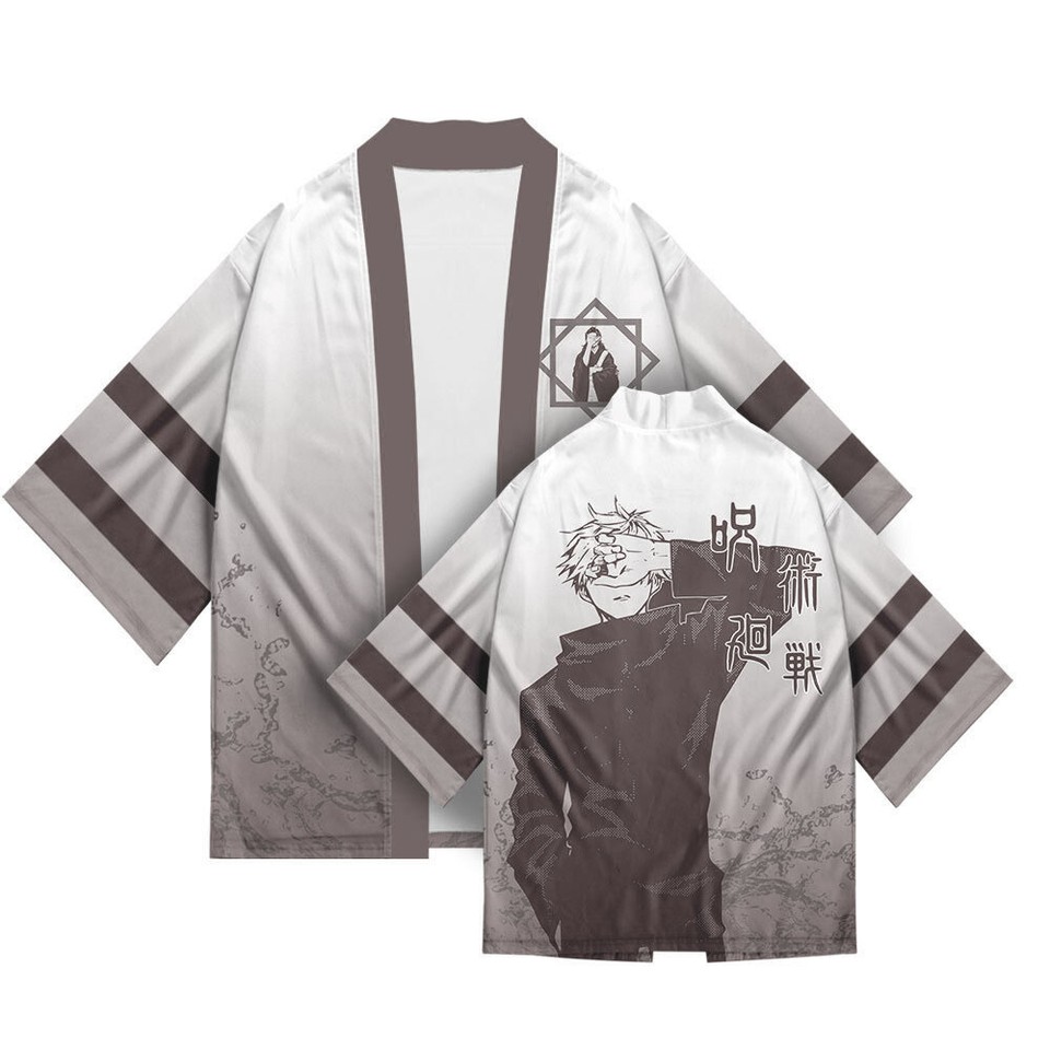 Jujutsu Kaisen Gojo Satoru Anime Cosplay Kimono Costume Haori Casual ...