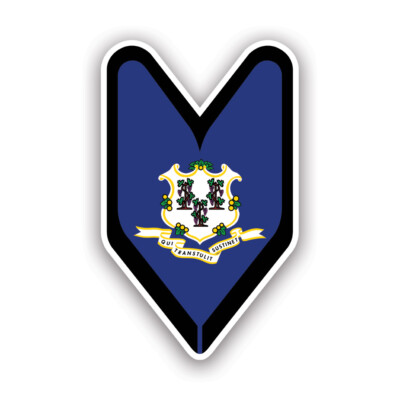 Connecticut Driver Badge Sticker Decal - Weatherproof - wakaba green ...