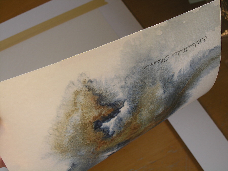 Vintage Charlene C. Winterle Olson Watercolor Trees Hills Signed Matted ...