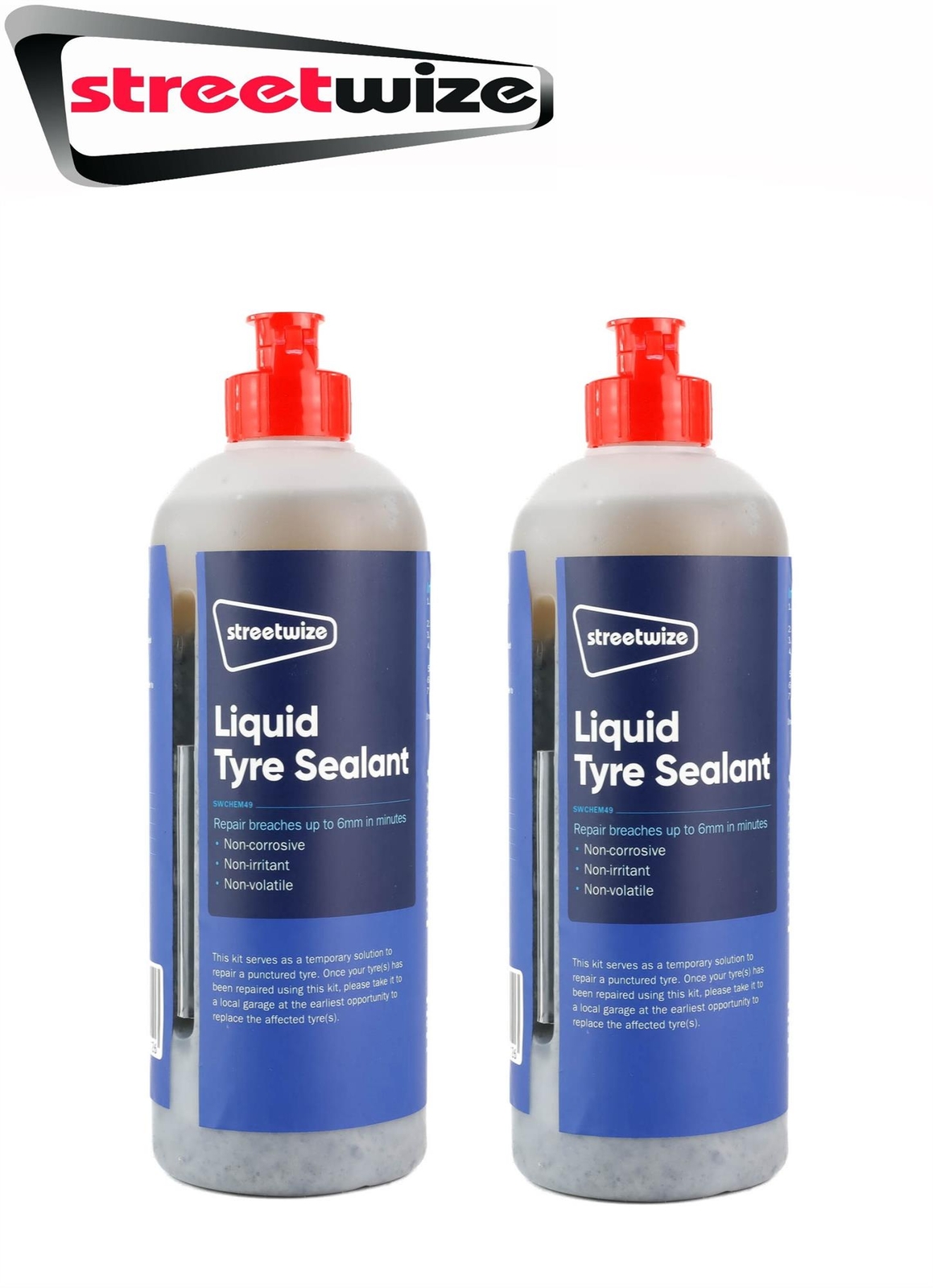 Streetwize Emergency Flat Tyre Puncture Repair Liquid Tyre Sealant ...