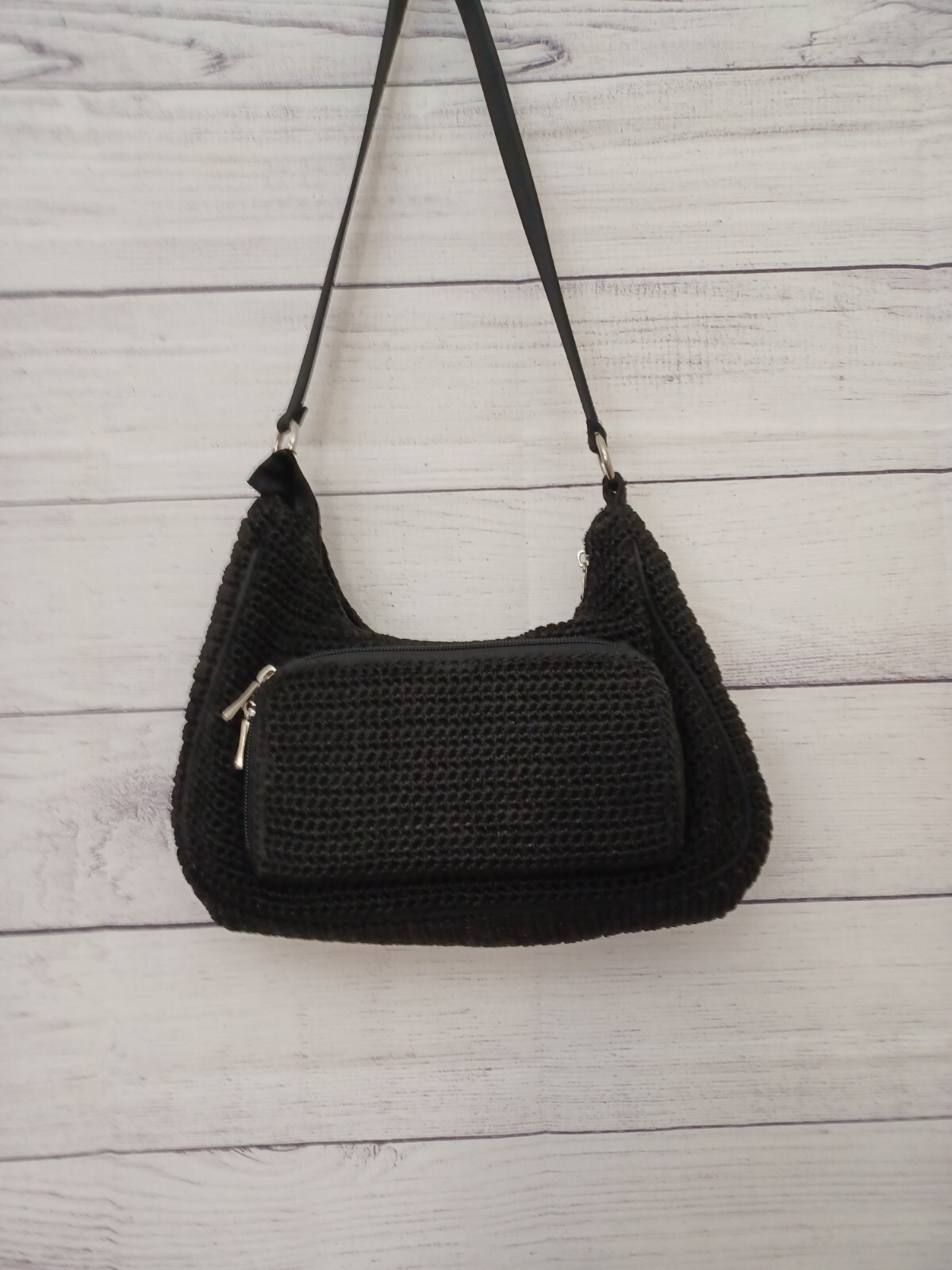 Fashion Studio 1010 Women's Black Crochet Purse Handbag Approx 11.5x7 ...