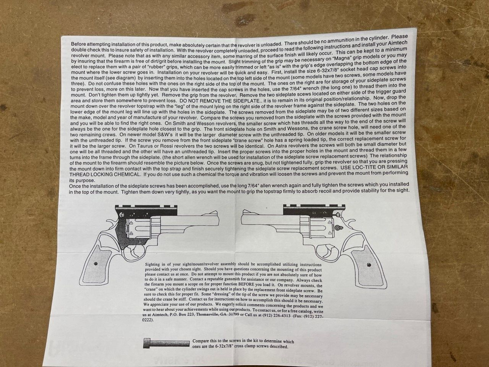 Aimtech AMSK-2 scope mount red dot handgun mount for Smith & Wesson ...
