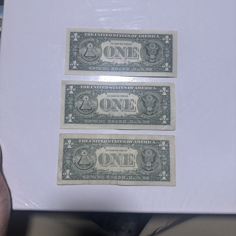 Five of a Kind 6s 666 Fancy Serial Number One Dollar Bill Lot of 3 ...