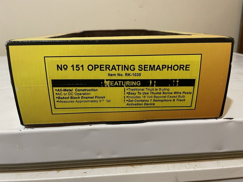 MTH RAILKING O & O-27 NO. 151 OPERATING SEMAPHORE SIGNAL RK 1035 NEW ...