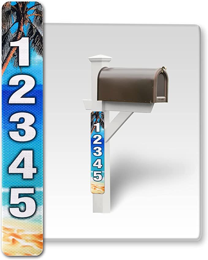 Super Reflective Vertical Address Stickers for House, Mailbox, etc | eBay