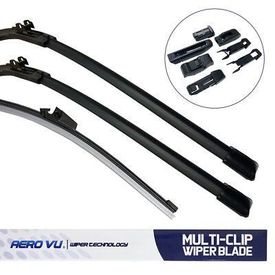 For Skoda Kamiq NW4 SUV 26/18" Aero VU Front Multi-Clip & 13" Rear ...
