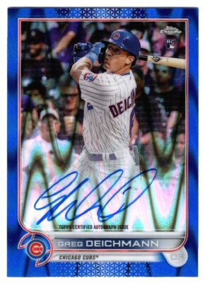 Greg Deichmann 2022 Topps Chrome Blue Lava Refractor Rookie Autograph ...