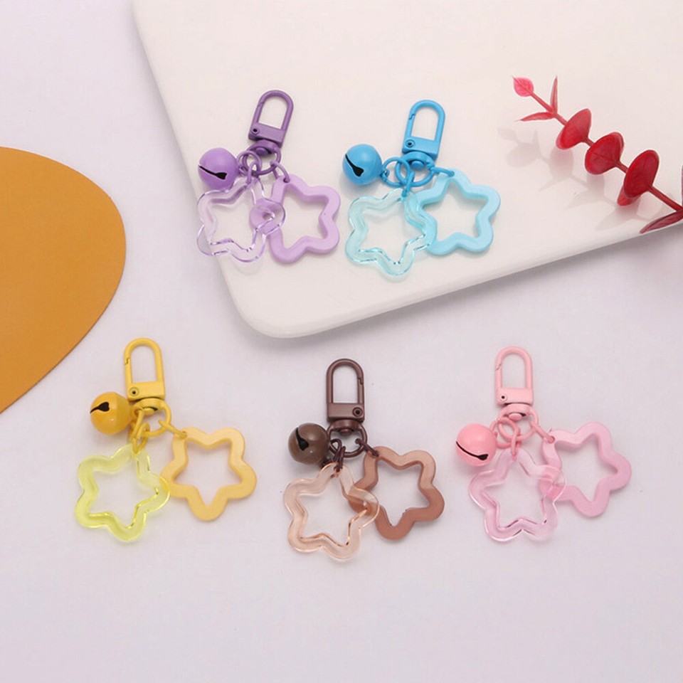 Star Keychain Pendant Colorful Five-Pointed Star Key Chain Bag Charm ...