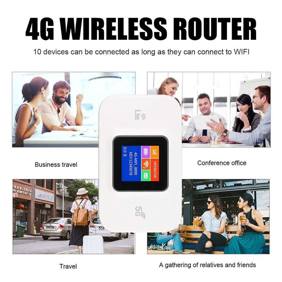 Unlocked LTE 4G Wireless WiFi Router Mobile Broadband MIFI LCD Hotspot ...