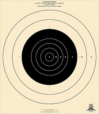 MR-52 [MR52(T)] NRA Official 200 Yd Slow Fire High Power Rifle Target ...