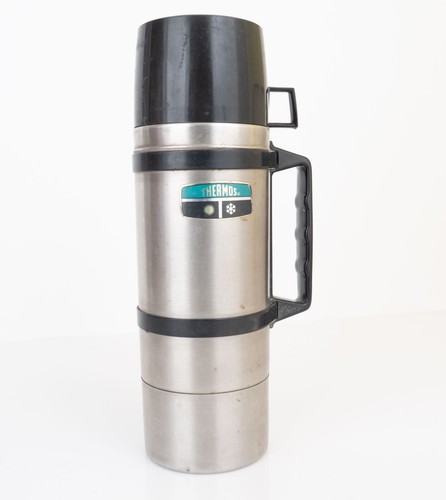 Vintage 1970s Thermos Stainless Steel #2464S King Seeley Qt w ...