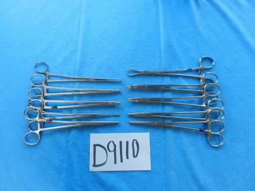 D9110 V. Mueller Weck Codman Lot of 10 Straight/Curved Forceps Approx ...