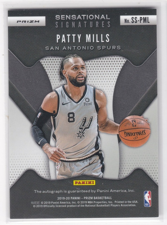 2019-20 Panini Prizm #SS-PML Patty Mills Silver Prizm Sensational ...