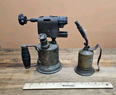 Blow Torch Vintage Brass & Steel Gas Blow Torch LOT of 2 - Gasoline ...