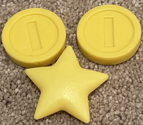 World of Nintendo Super Mario Bros Figure Lot Two Coins and Star | eBay