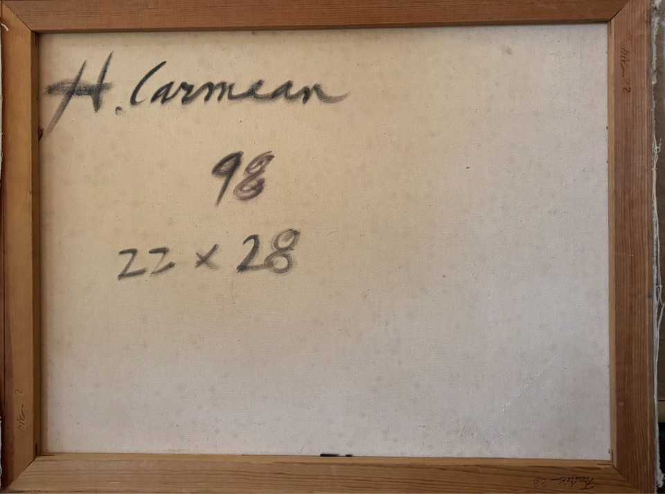 Harry Carmean oil painting circus backstage 1993 | eBay