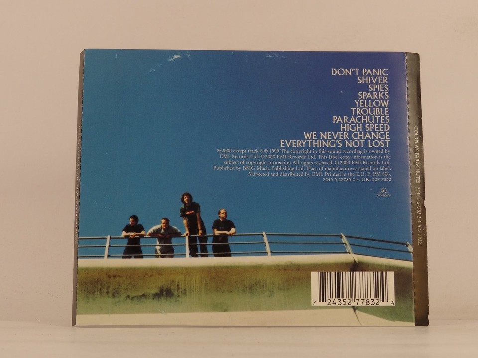 COLDPLAY PARACHUTES (93) 10 Track CD Album including Picture Sleeve ...