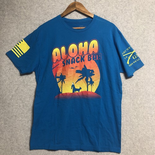 Grunt Style T Shirt Mens Large Aloha Snack Bar Blue Short Sleeve ...