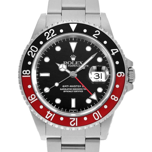 ROLEX GMT Master II Red and Black Bezel 16710 Black A Number second ...