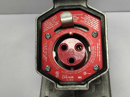 Crouse Hinds CPS152R Receptacle M6 20Amp 1HP 125-250VAC 20Amp 18VDC 2W ...