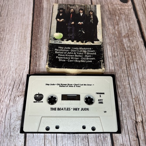 The Beatles - Hey Jude 4XT 385 - RARE Audio Cassette Tape - CARDBOARD ...