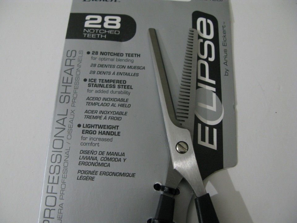x2 Arius Eickert Professional Shears, 28 Notched Tooth Blender Shears ...