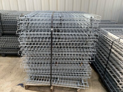 44” DEEP 3 CHANNEL WATERFALL STYLE PALLET RACKING WIRE DECKING | eBay