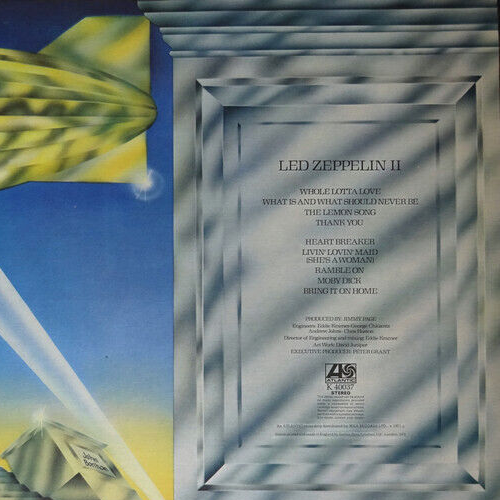 LED ZEPPELIN ~ Led Zeppelin II ~ 1970s UK reissue of the 1969 9-track ...