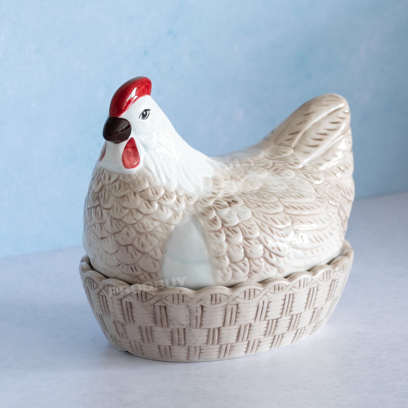 Mason Cash Brown Hen Egg Holder Kitchen Storage Nest Basket Cockerel ...